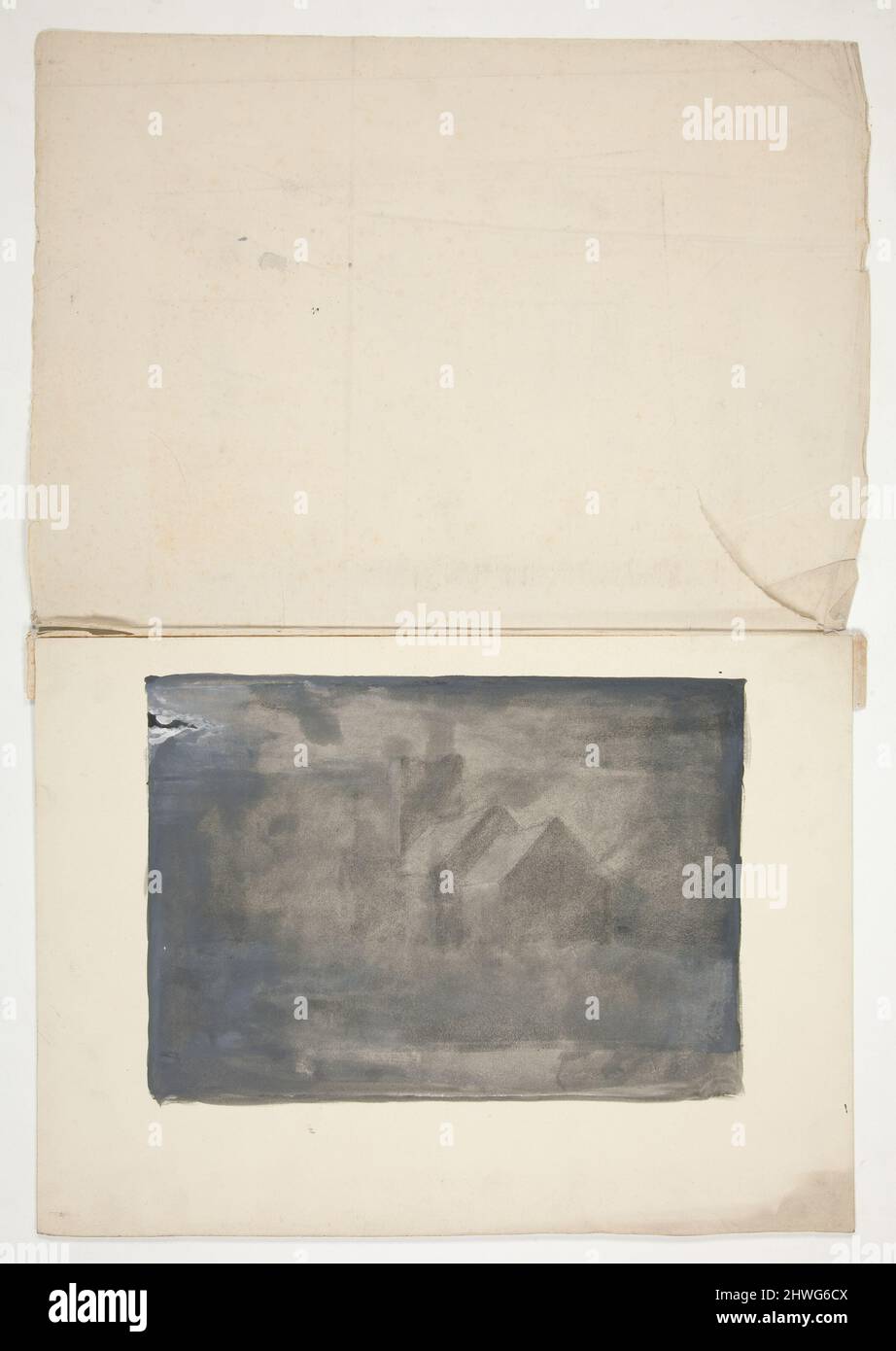 Murky landscape with a house(?). Artist: Edwin Austin Abbey, American ...