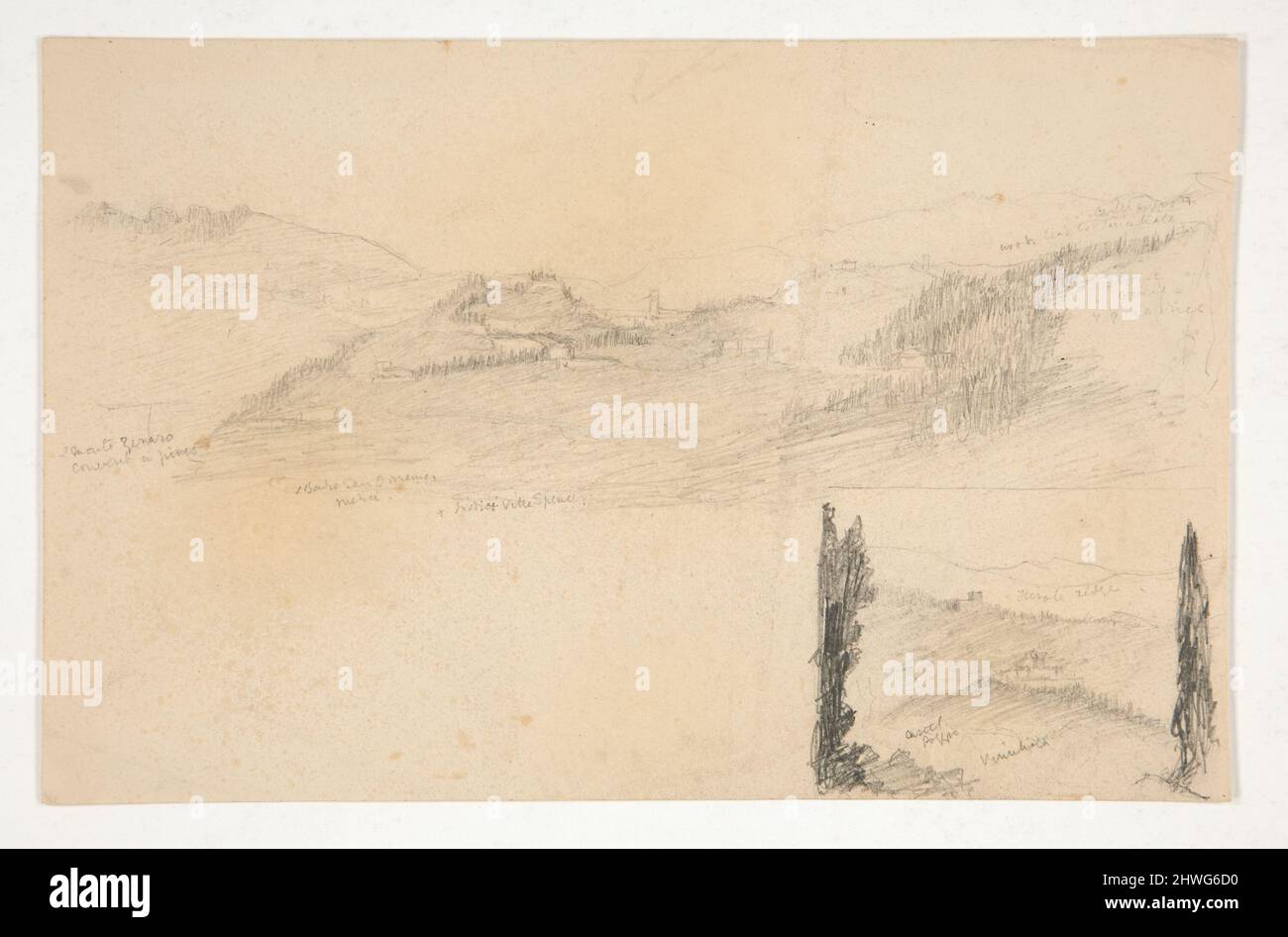 Landscape. Artist: Edwin Austin Abbey, American, 1852–1911, M.A. (HON ...
