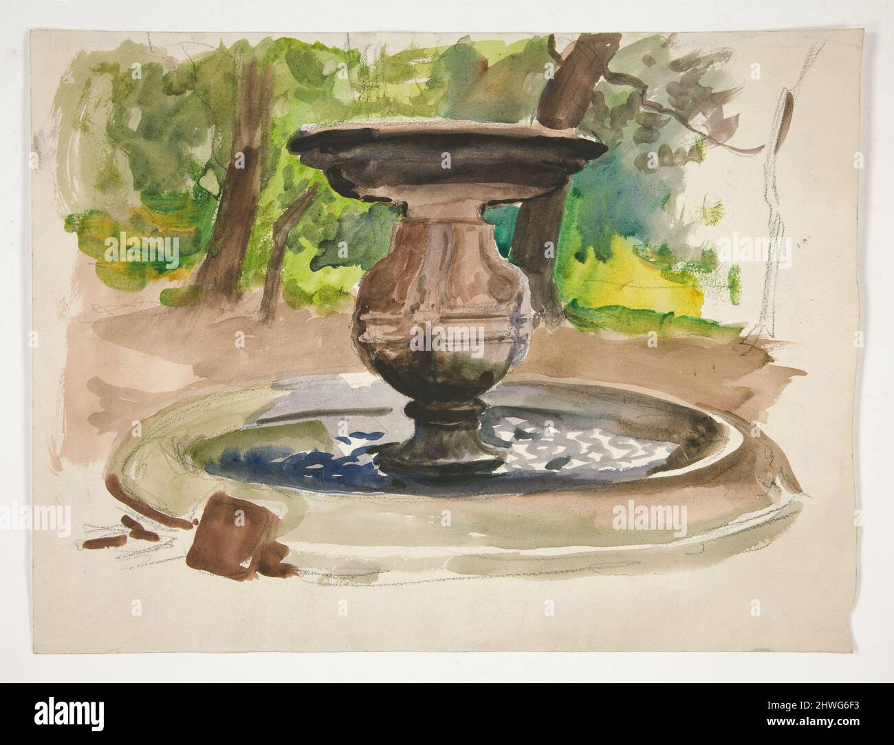 Study of a fountain. Artist: Edwin Austin Abbey, American, 1852–1911, M ...