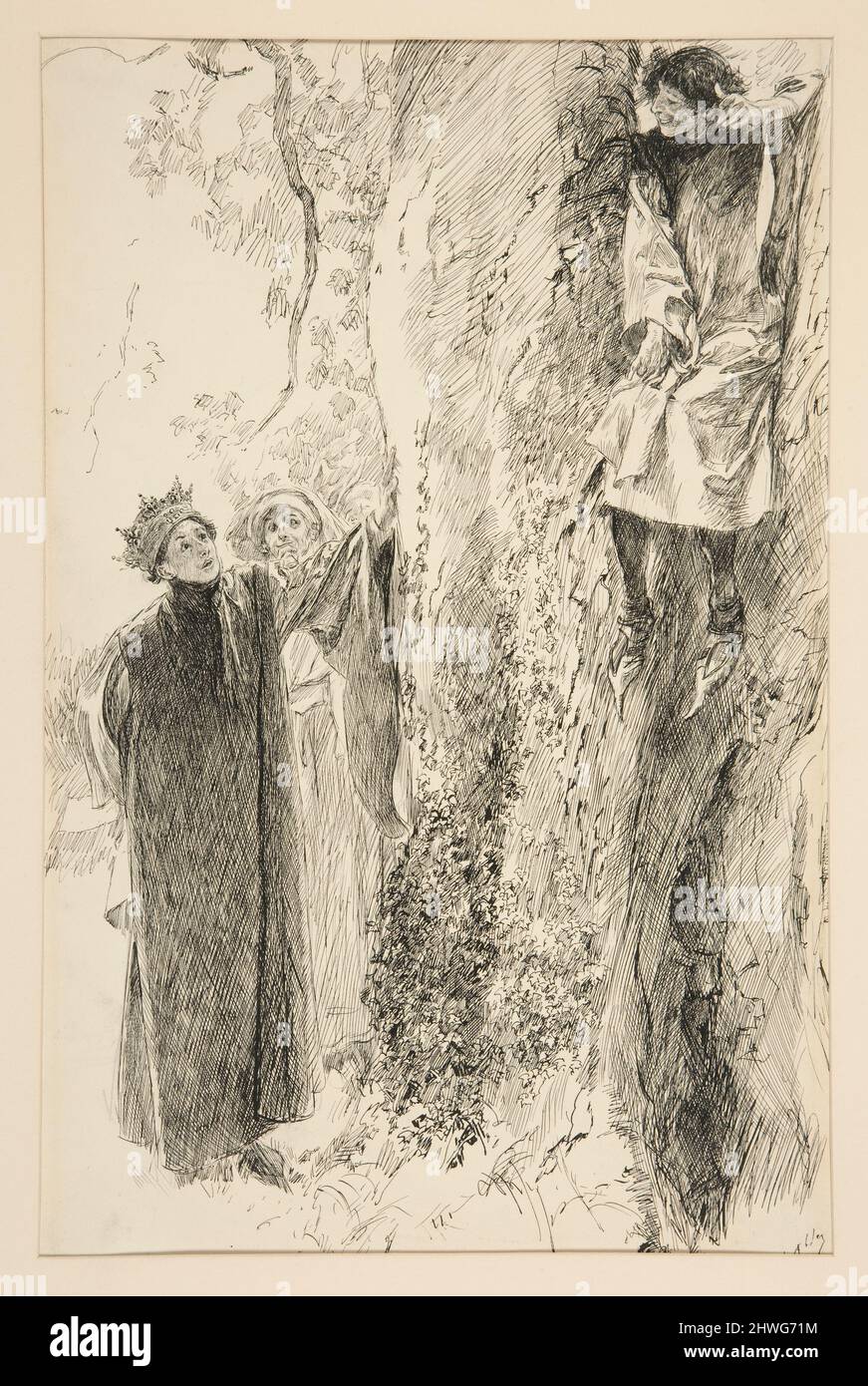 Biron and the King, from Act IV, Scene iii, Love’s Labour’s Lost. Artist: Edwin Austin Abbey ...