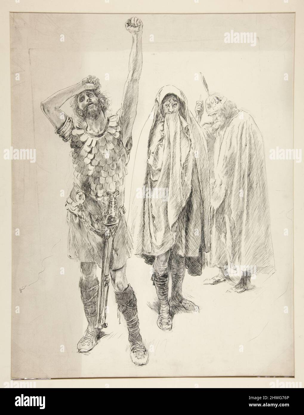 Study for unidentified Shakespeare play. Artist: Edwin Austin Abbey ...