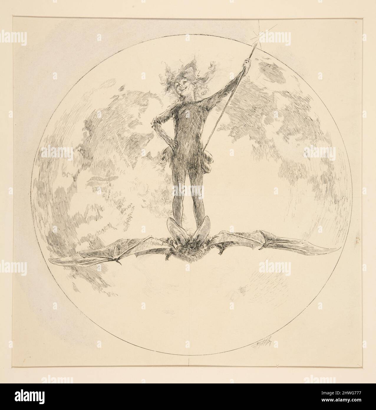 Puck, illustration for Act II, Scene ii, A Midsummer Night’s Dream ...