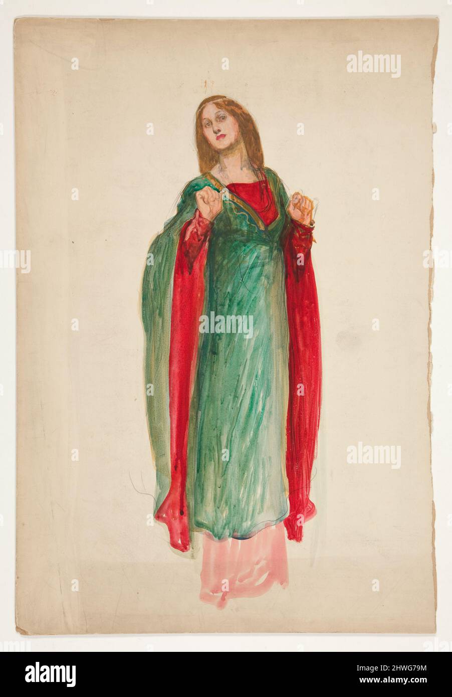 Medieval lady, sketch for an unidentified Shakespeare play. Artist ...