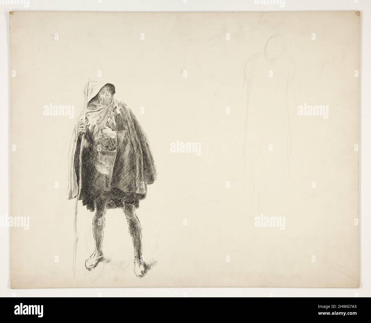 Peasant, sketch for an unidentified Shakespeare play. Artist: Edwin ...