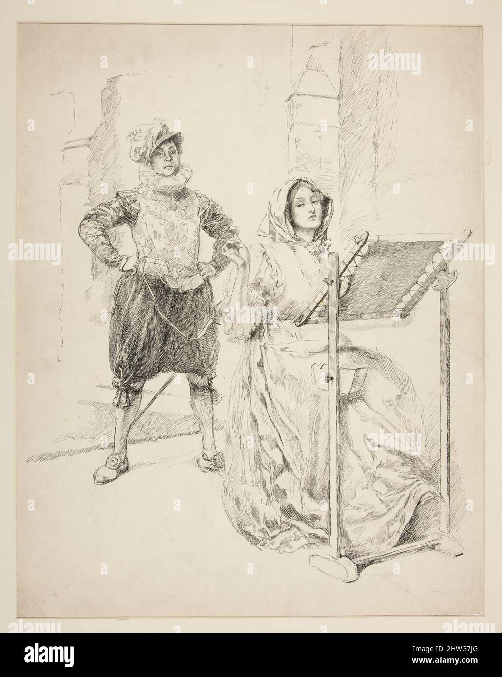 Sketch for The Daffodil Song. Artist: Edwin Austin Abbey, American ...