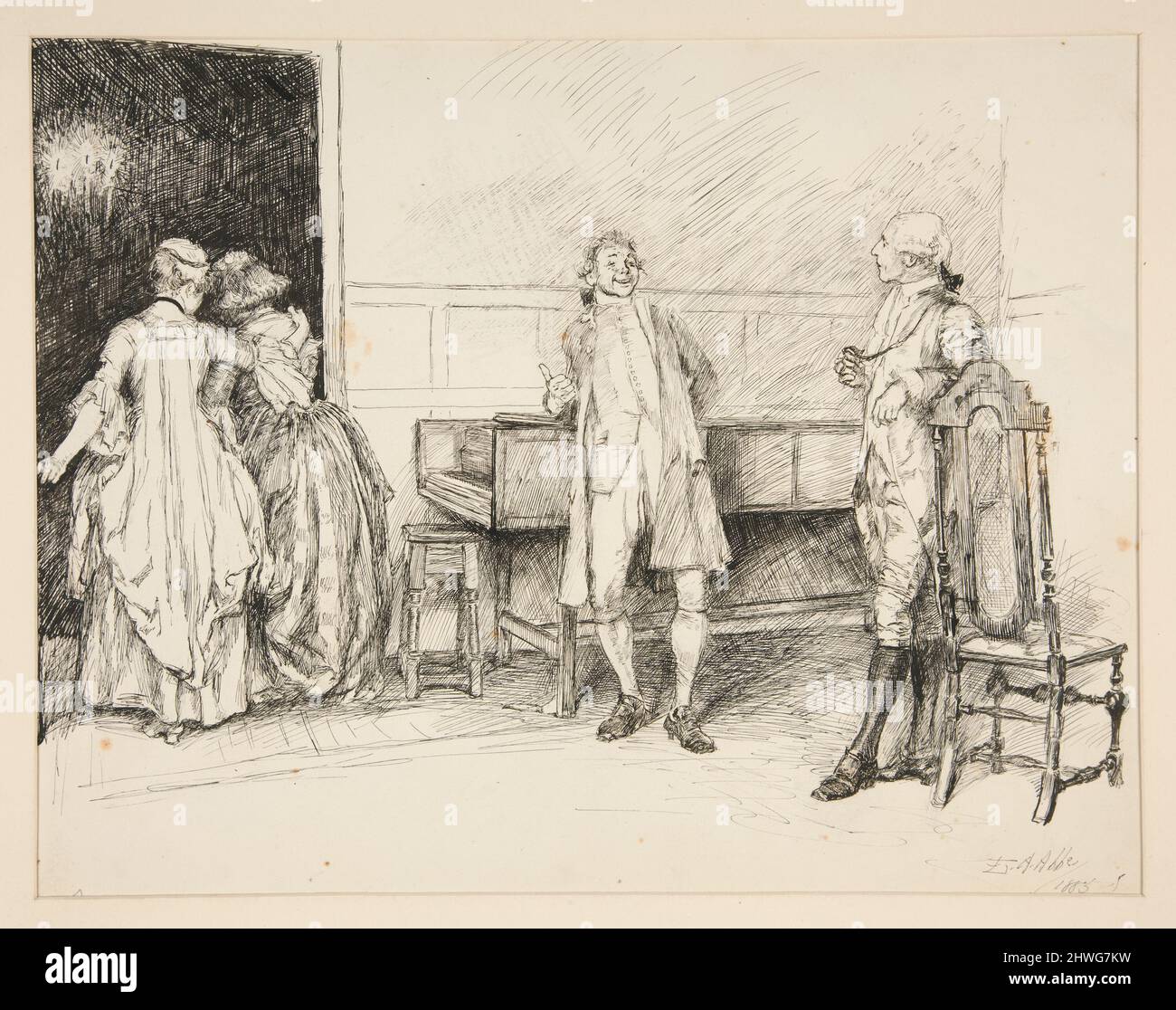 “Permit me to lecture…,” illustration for Oliver Goldsmith’s She Stoops ...