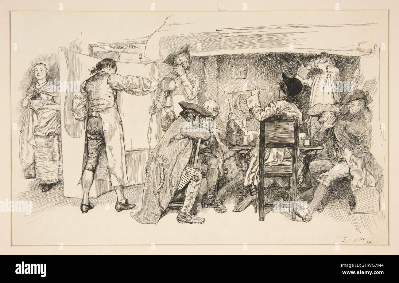 An Ale House Room - “Tony sings the Three Pigeons,” illustration for ...