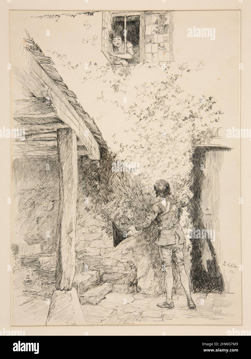Illustration for “With Jockey to the Fair,” from Old Songs. Artist ...