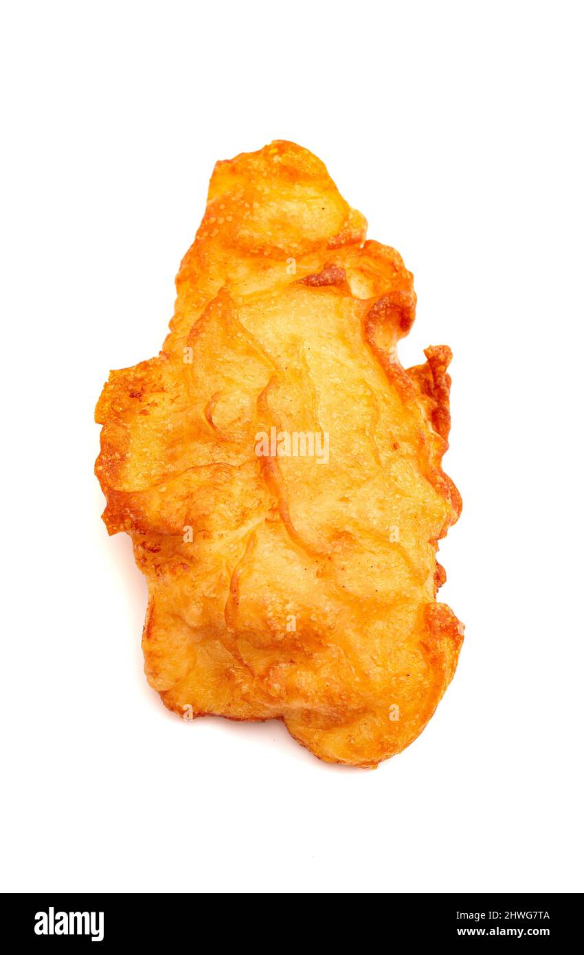 Fried Fish Isolated on a White Background Stock Photo - Alamy