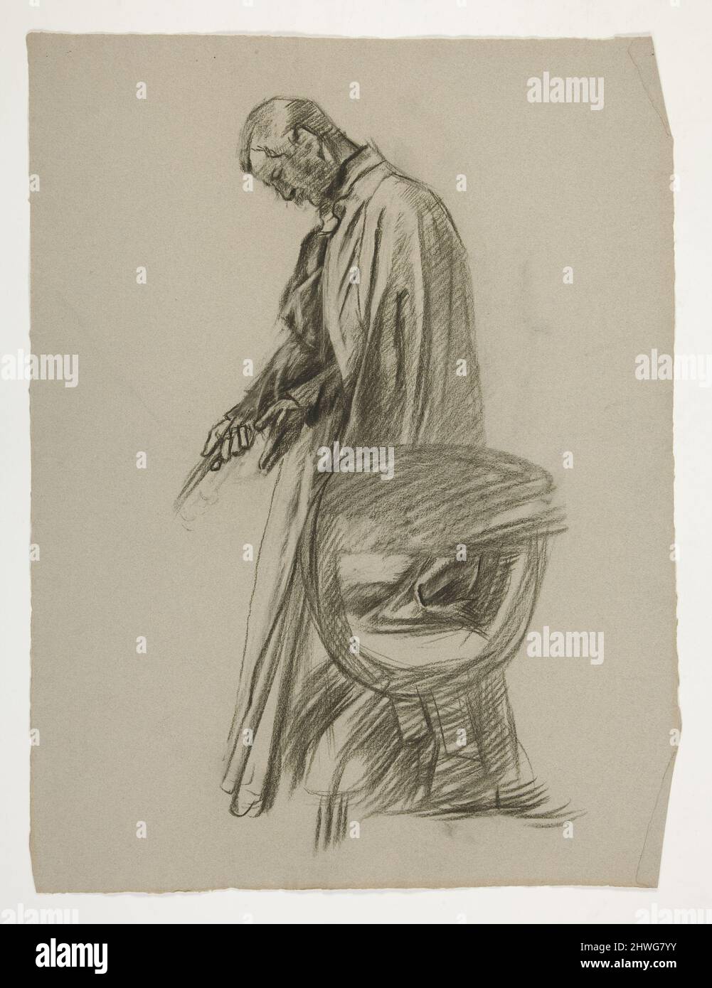 Figure study for King Arthur’s Round Table(?), from The Quest of the ...