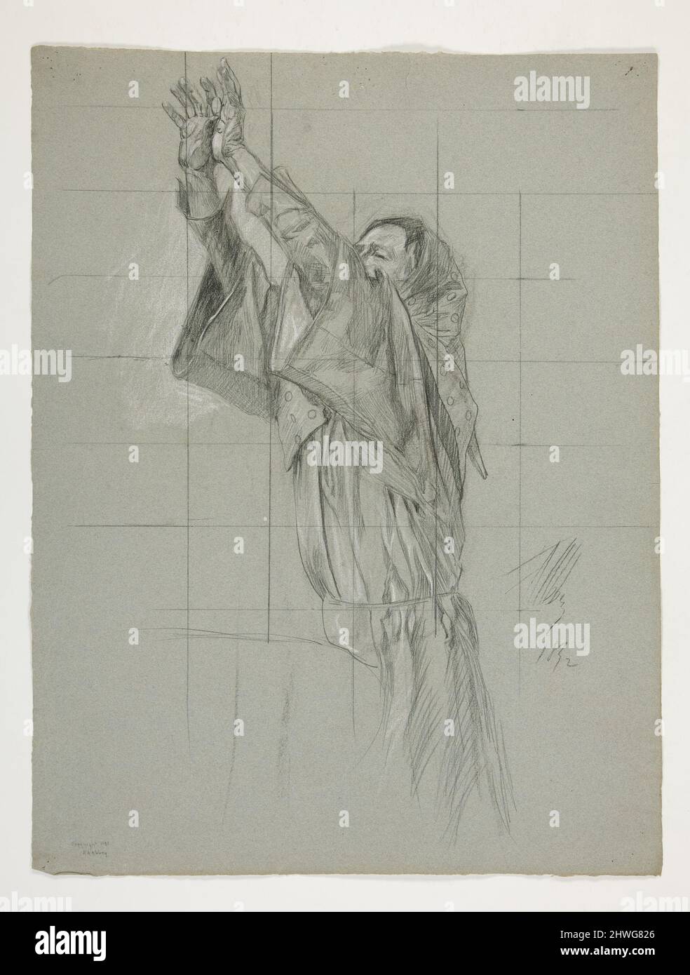 Figure study for King Arthur’s Round Table, from The Quest of the Holy ...