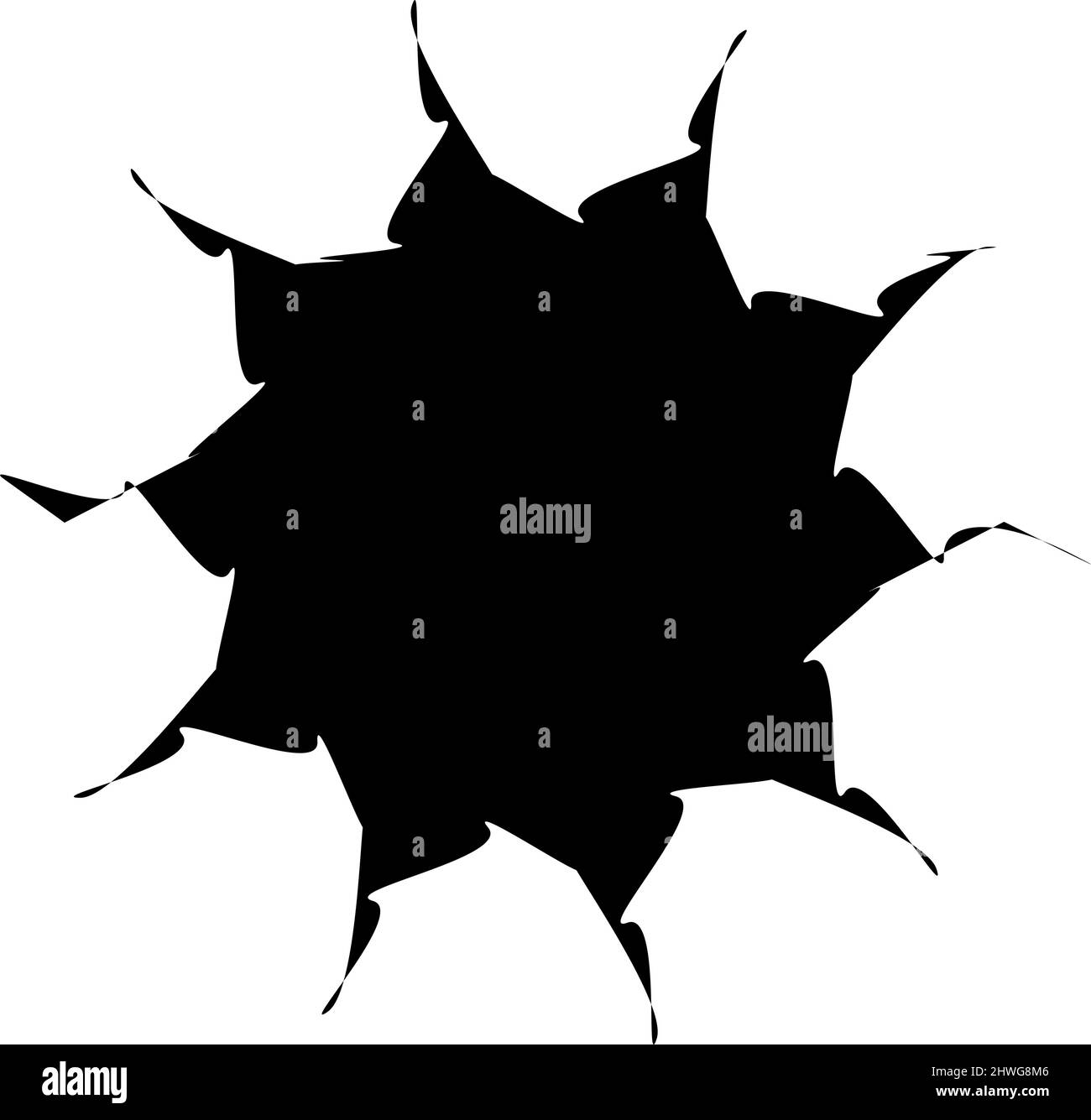 Abstract geometric form, shape. Distorted, deformed patch element ...