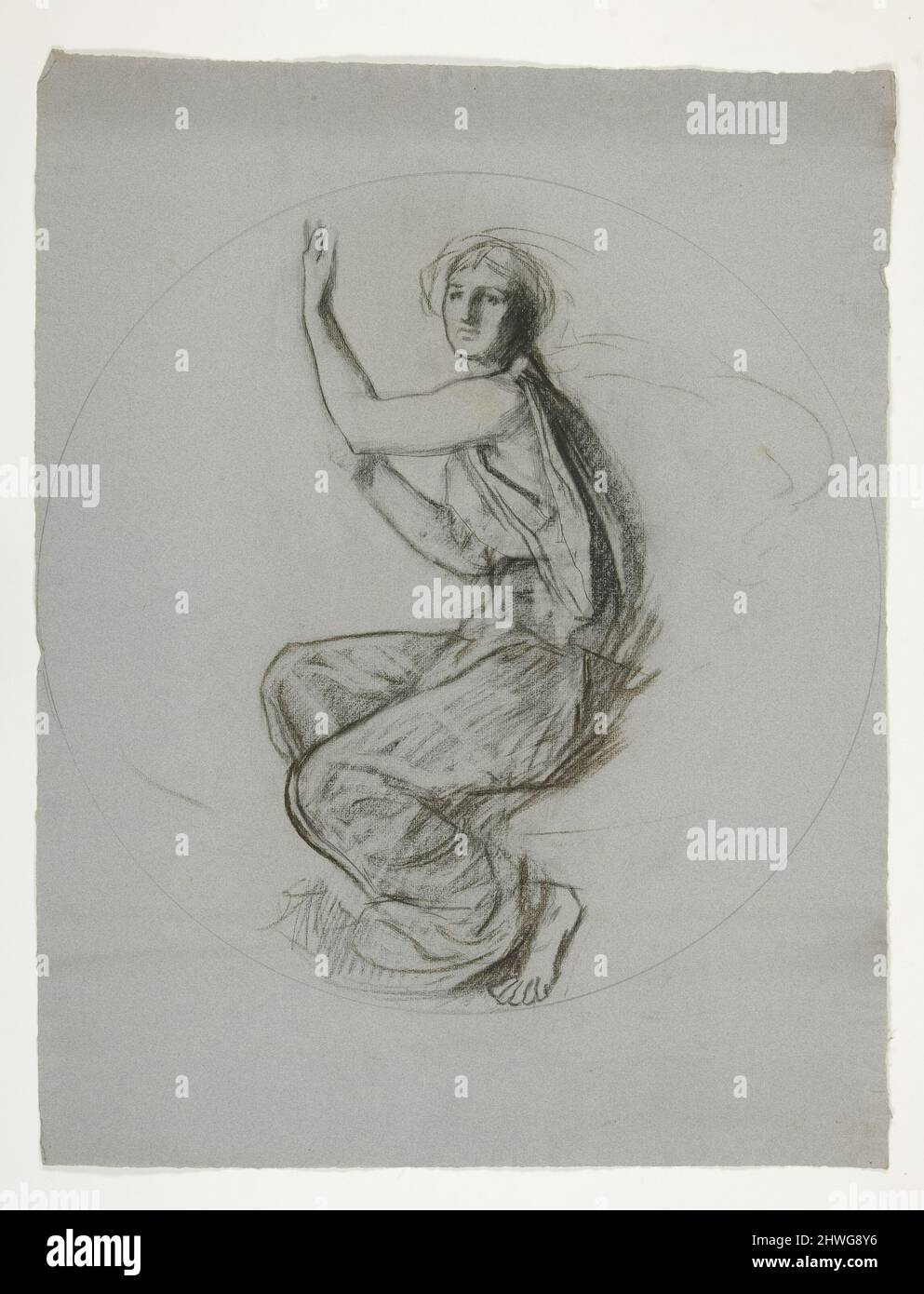 Medallion study for mural at the state capitol building in Harrisburg ...