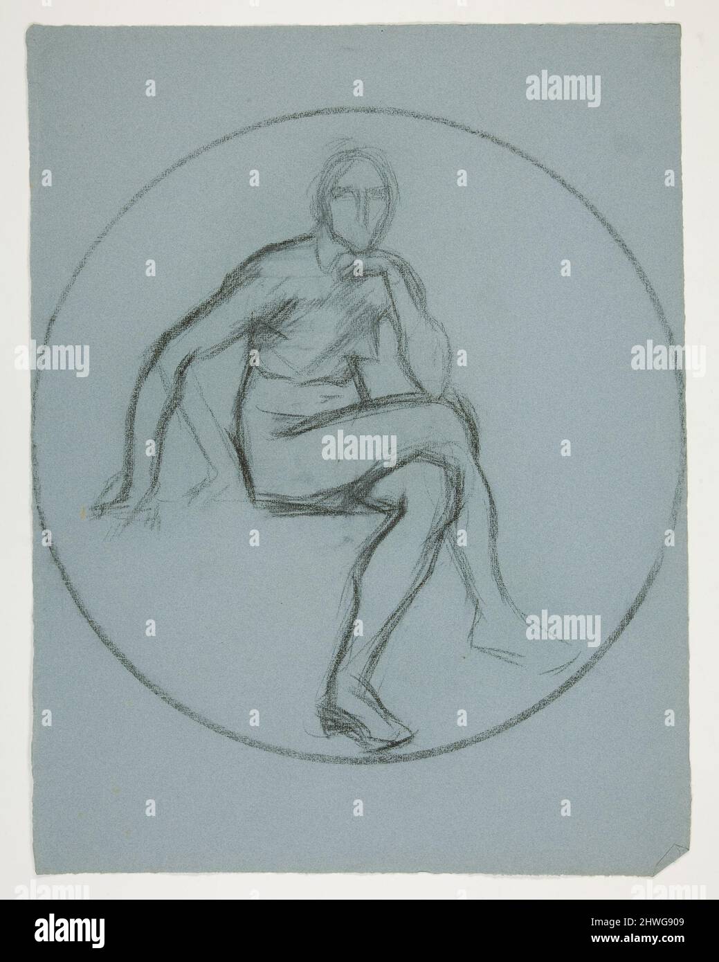 Medallion study for mural at the state capitol building in Harrisburg ...