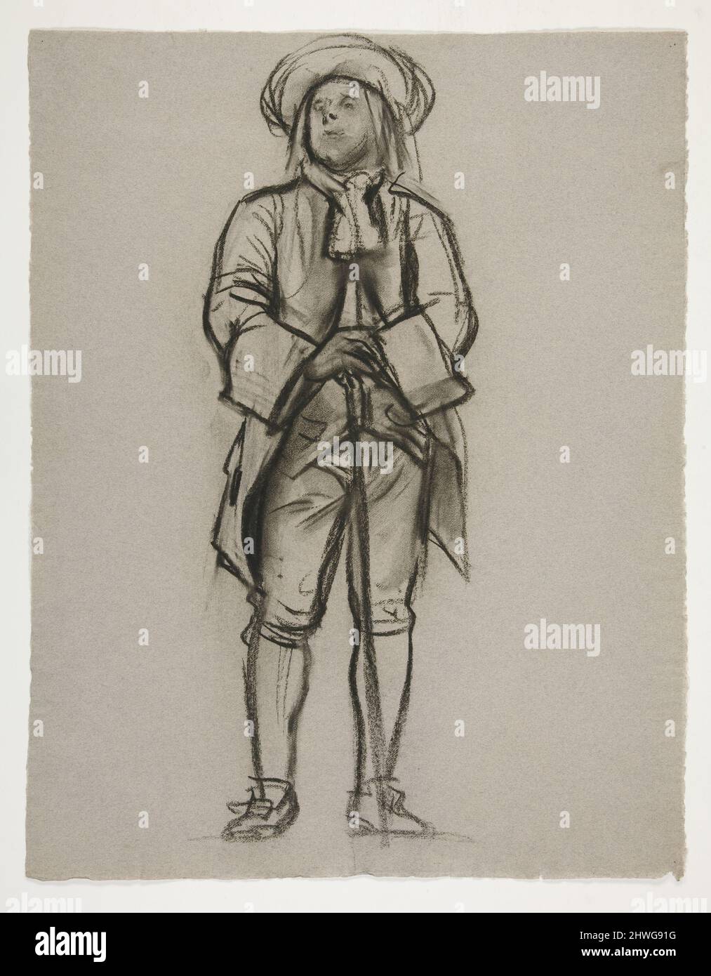Study for the figure of Penn(?) or Franklin(?) for mural at the state ...