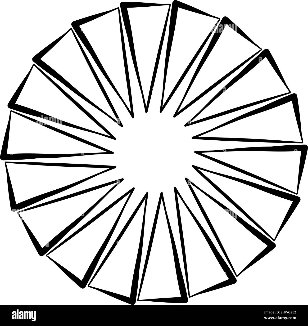 Shiny, glossy abstract radial, circular design element vector - stock ...