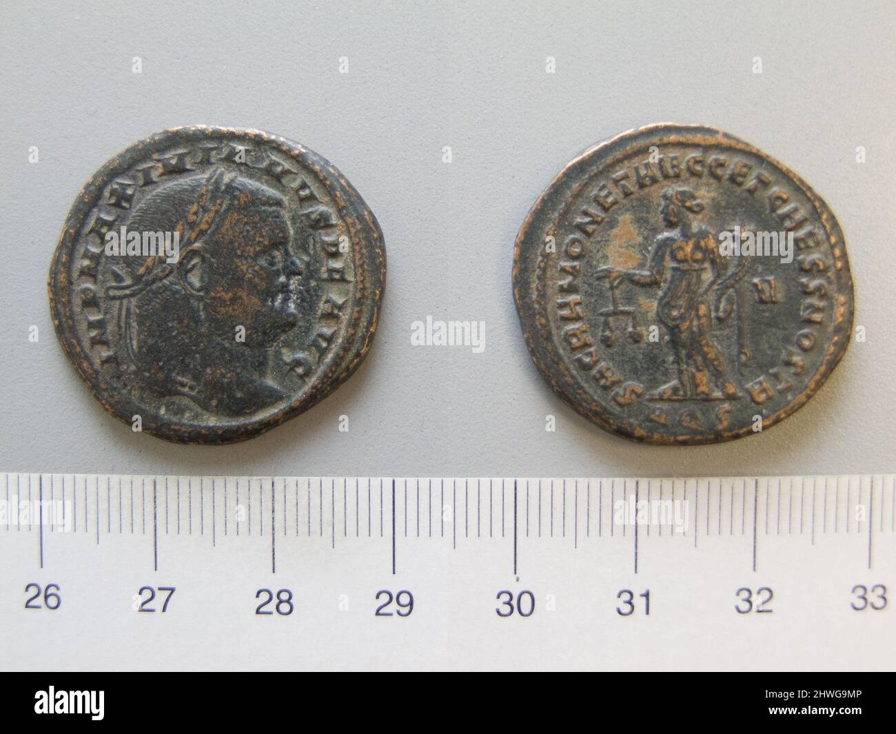 1 Nummus of Maximian from Aquileia. Ruler: Maximian, Emperor of Rome ...