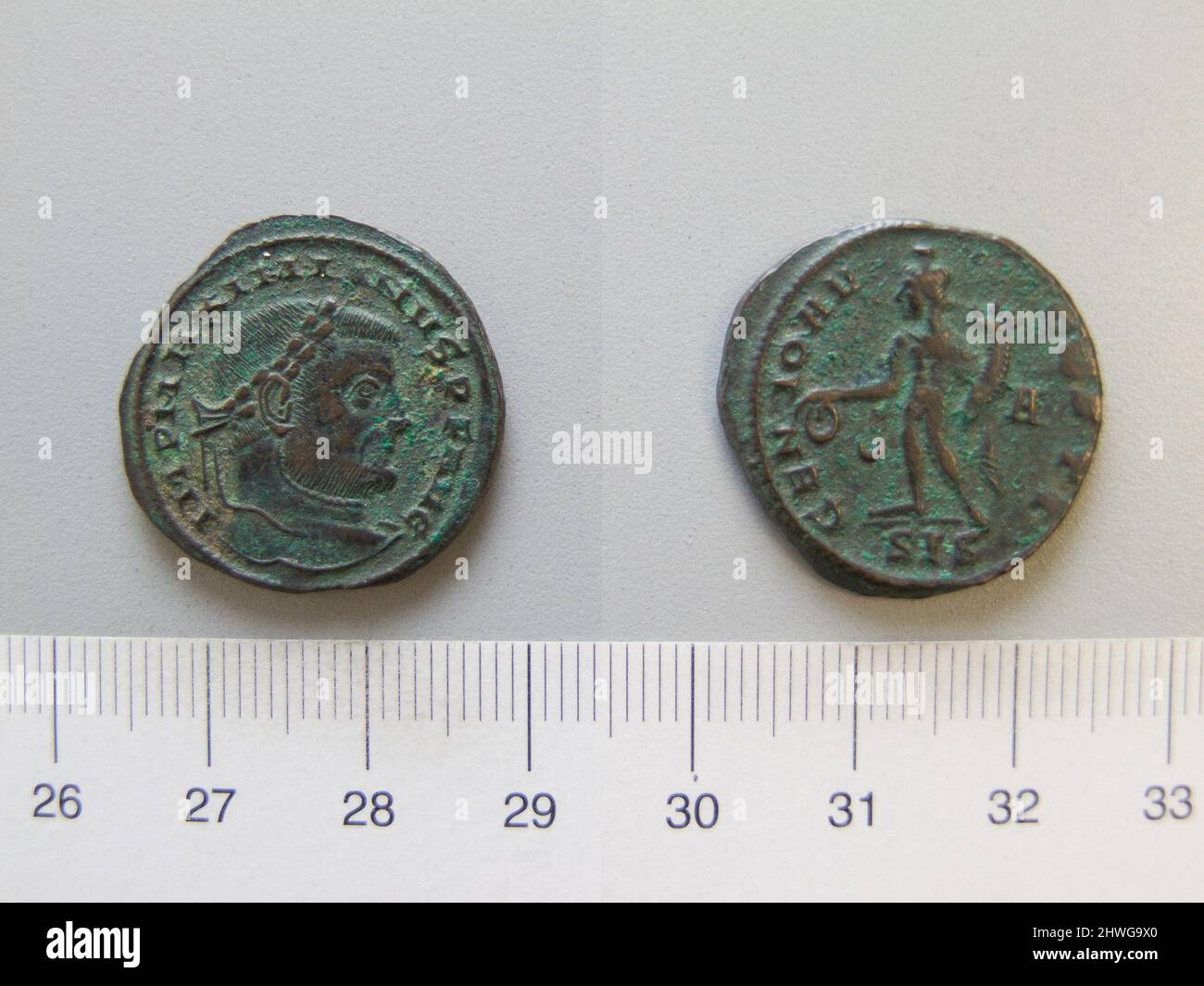 1 Nummus of Maximian from Siscia. Ruler: Maximian, Emperor of Rome, ca ...