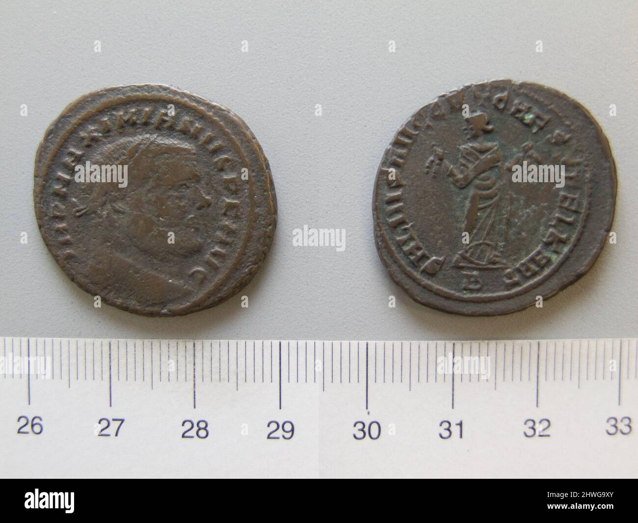 1 Nummus of Maximian from Carthage. Ruler: Maximian, Emperor of Rome ...