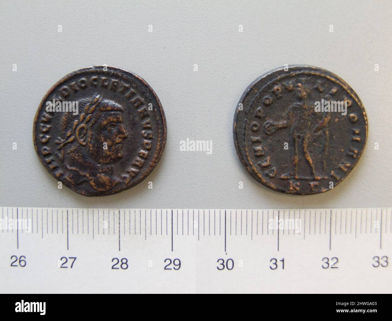 1 Nummus of Diocletian, Emperor of Rome from Cyzicus. Ruler: Diocletian ...