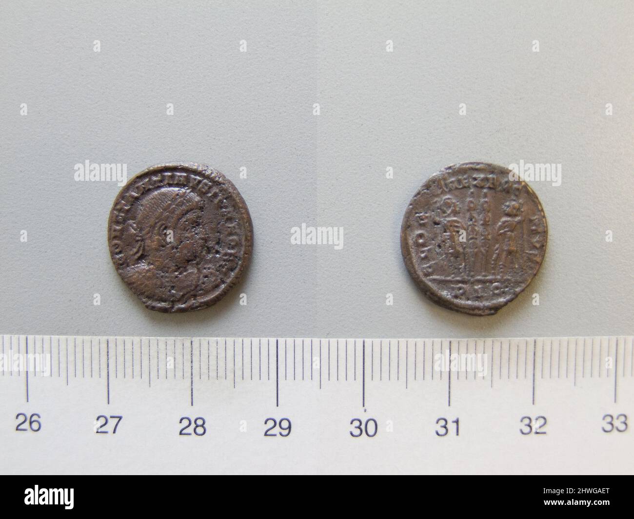 1 Nummus of Constantine I, Emperor of Rome from Lugdunum. Ruler ...