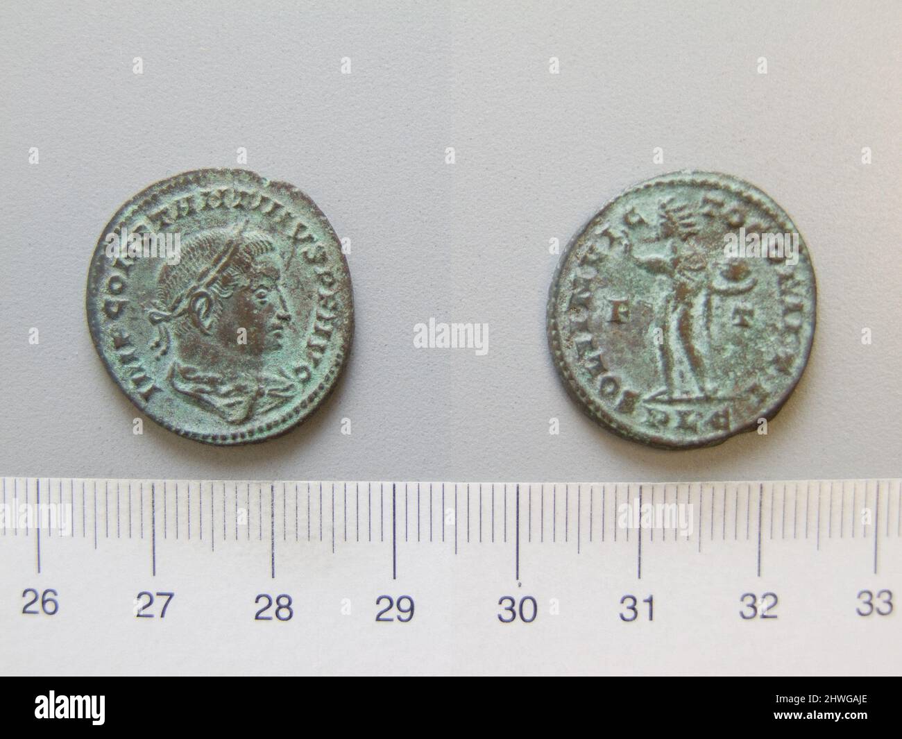 1 Nummus of Constantine I, Emperor of Rome from Lugdunum. Ruler ...