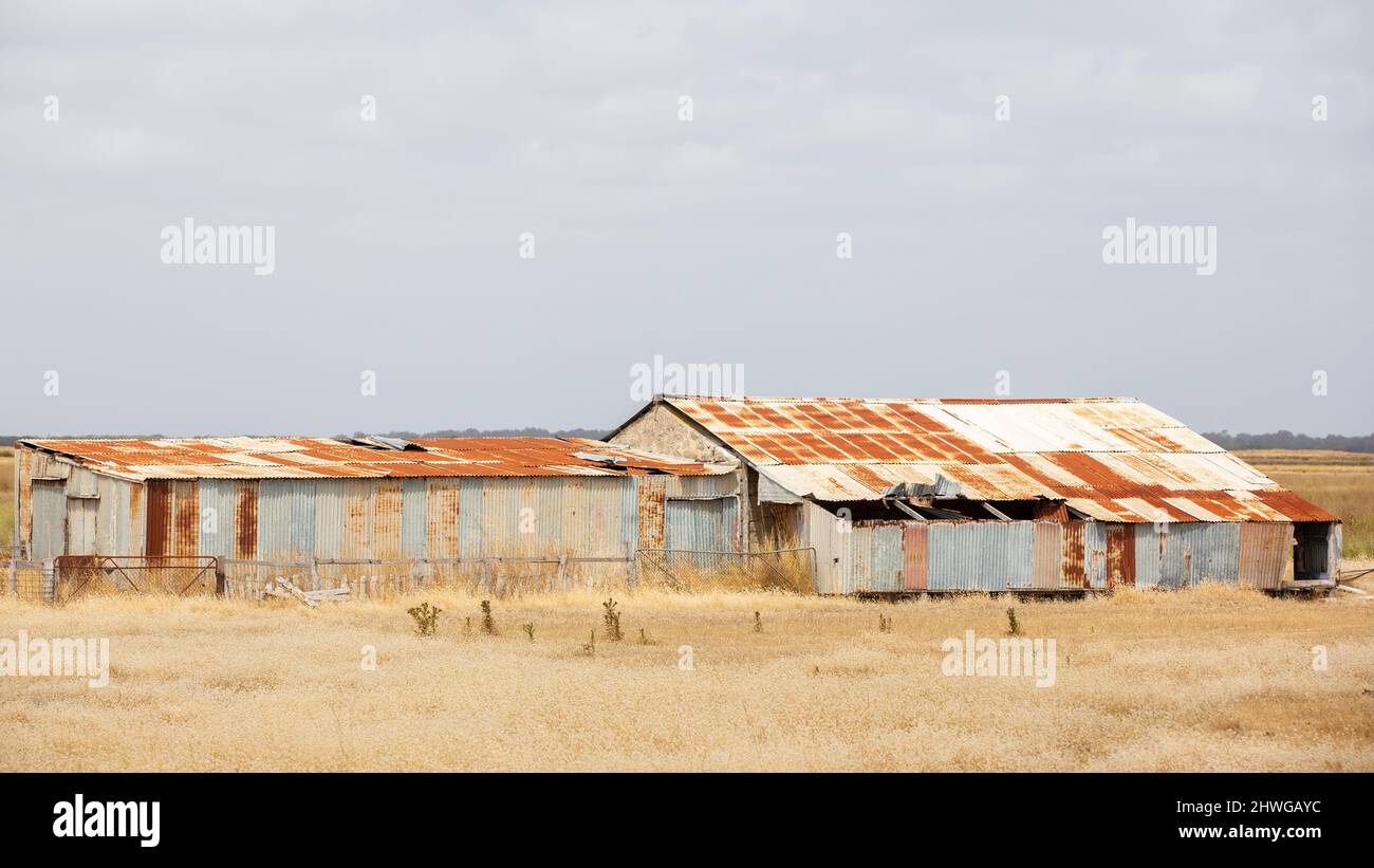 A shed ruins located outside of Kingston South Australia on February ...