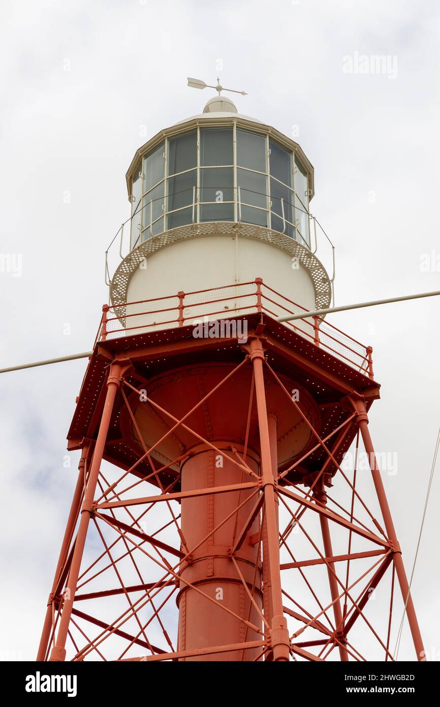 A close up of the historic cape jaffa lighthouse located in Kingston ...