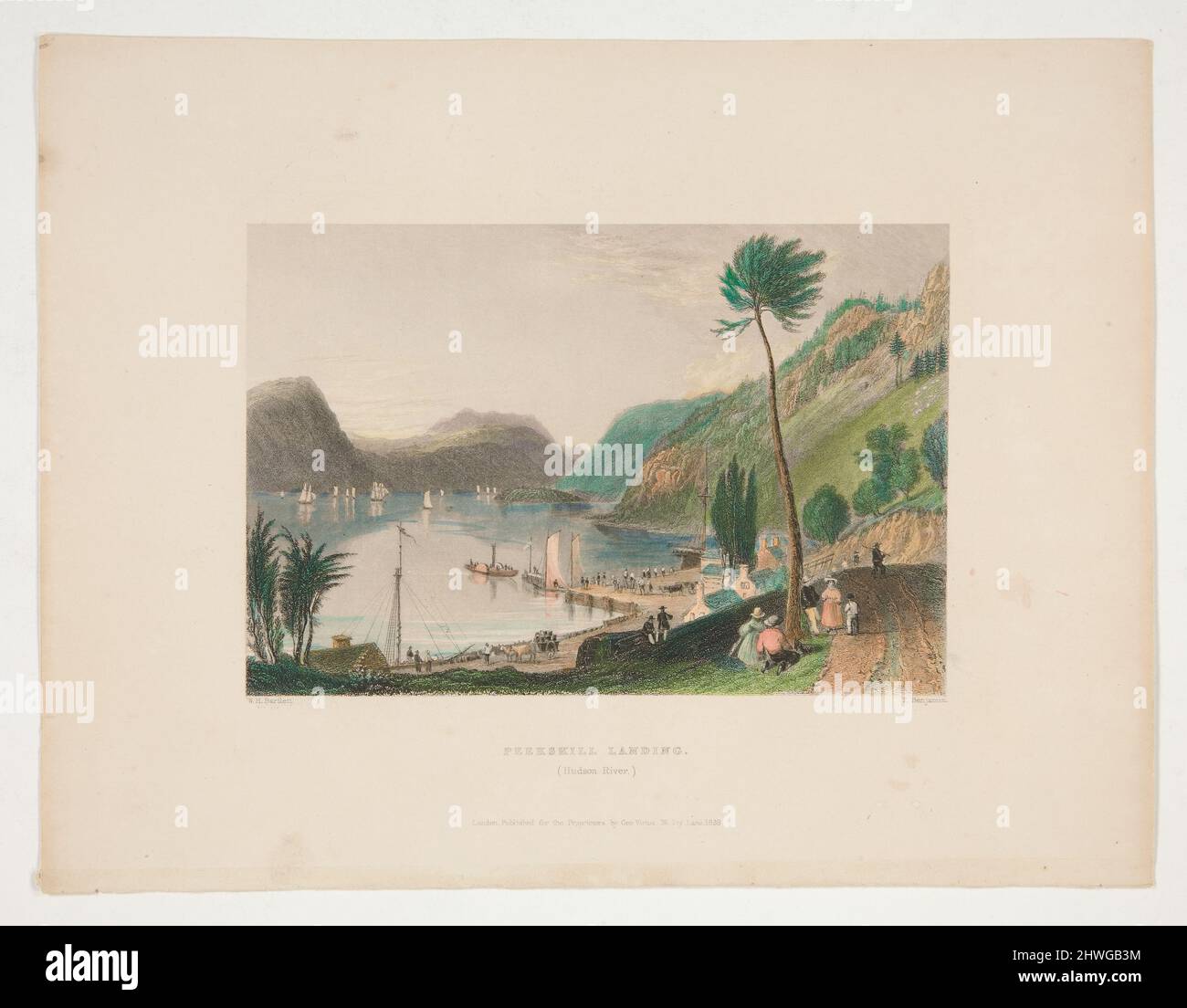 Peekskill Landing (Hudson River), illustration for Nathaniel Parker Willis’s book American ...