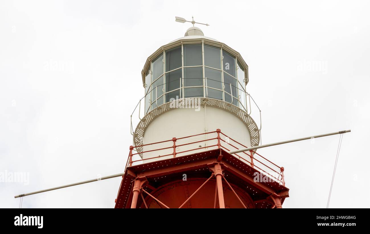 A close up of the historic cape jaffa lighthouse located in Kingston ...