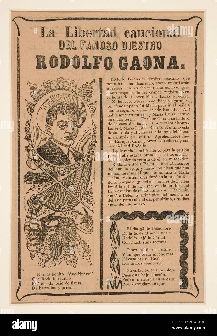 La Libertad caucional del Famoso Diestro Rodolfo Gaona. (Famous ...