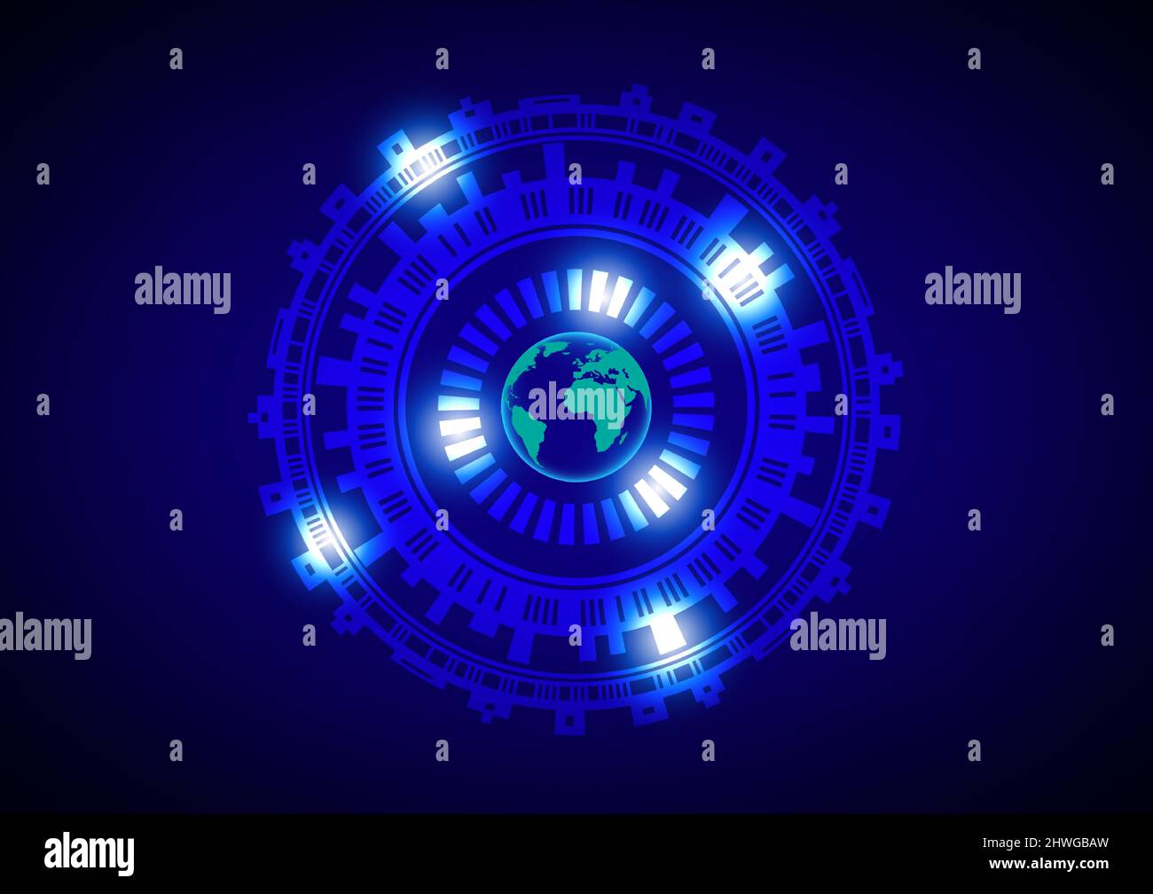 graphics design Hitech circuit cog style connect technology network ...