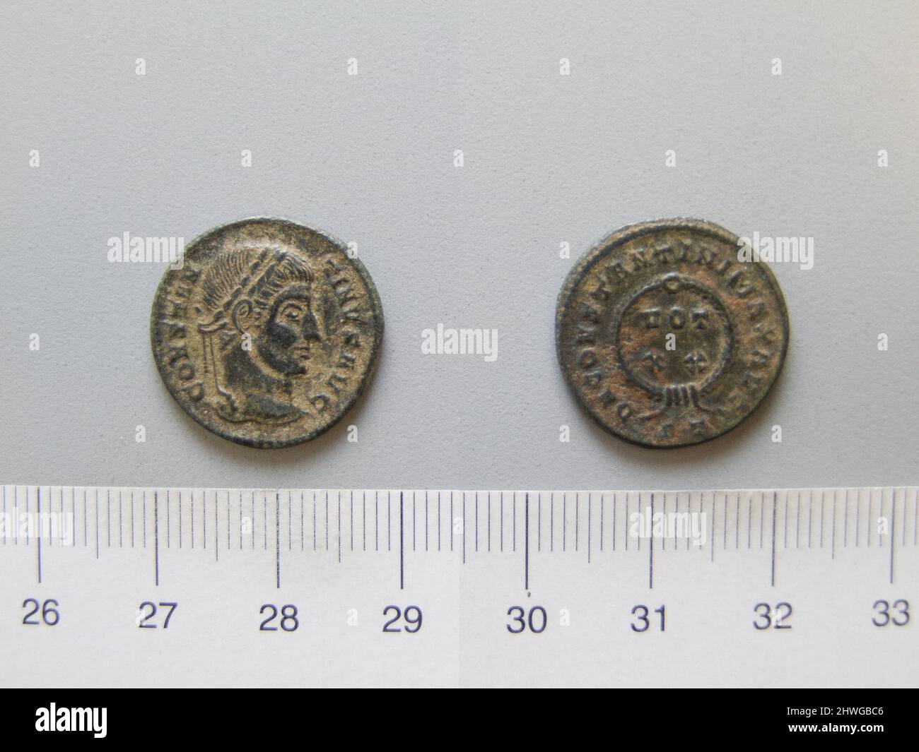 1 Nummus of Constantine I, Emperor of Rome from Ticinum. Ruler ...
