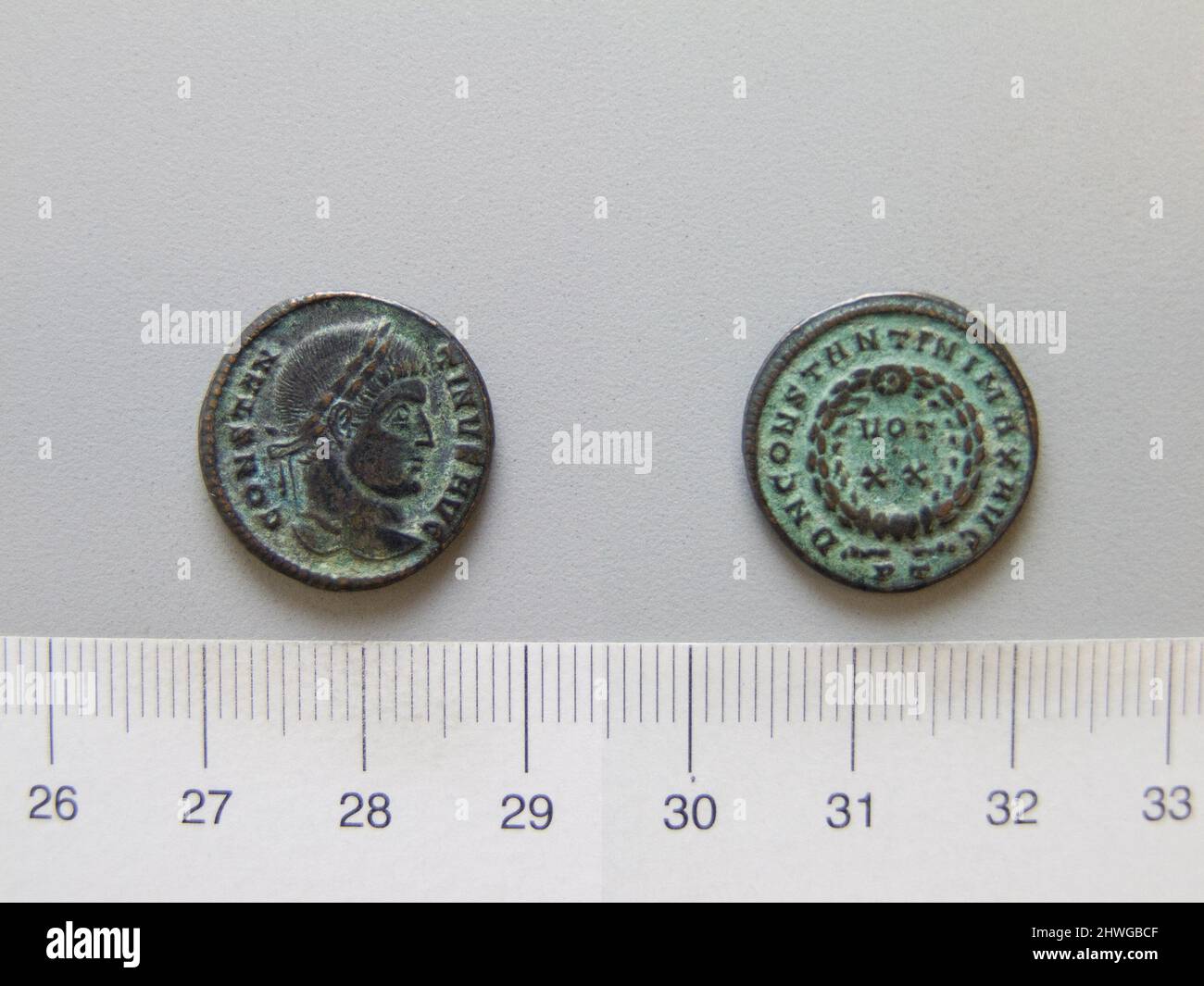 1 Nummus of Constantine I, Emperor of Rome from Ticinum. Ruler ...