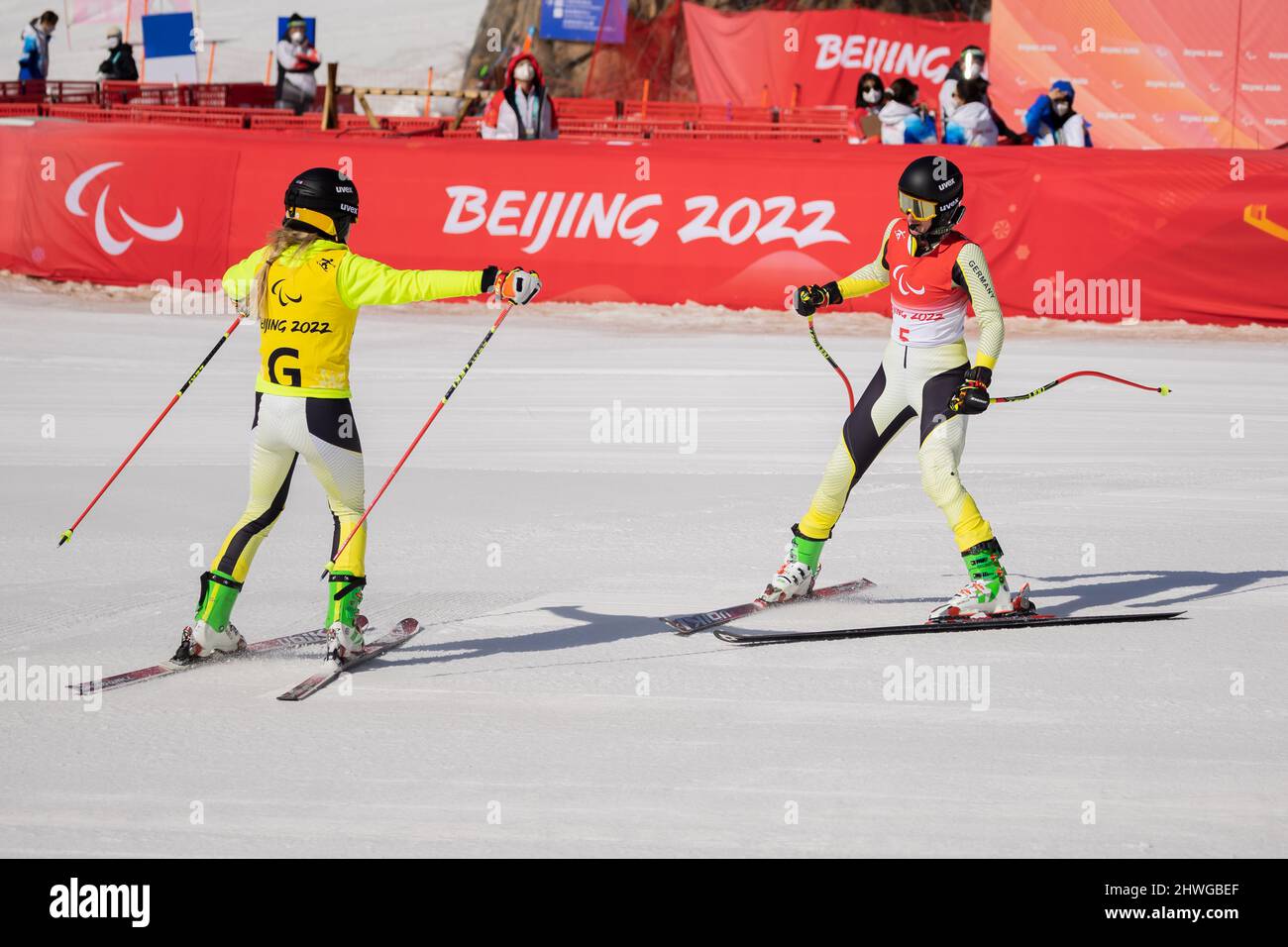 Beijing , China. 06th Mar, 2022. Paralympics, Para Alpine Skiing, Women ...