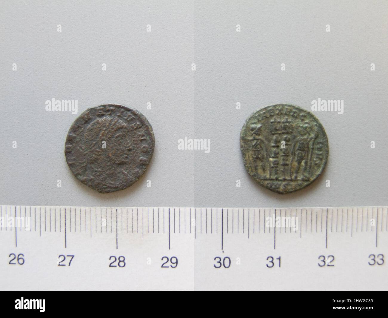 1 Nummus of Constantine I, Emperor of Rome from Constantinople. Ruler ...