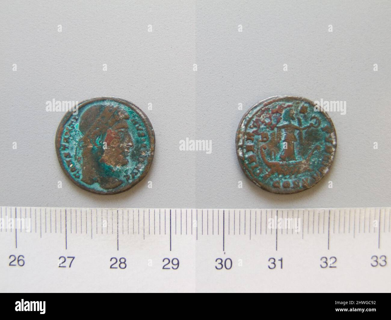1 Nummus of Constantine I, Emperor of Rome from Constantinople. Ruler ...