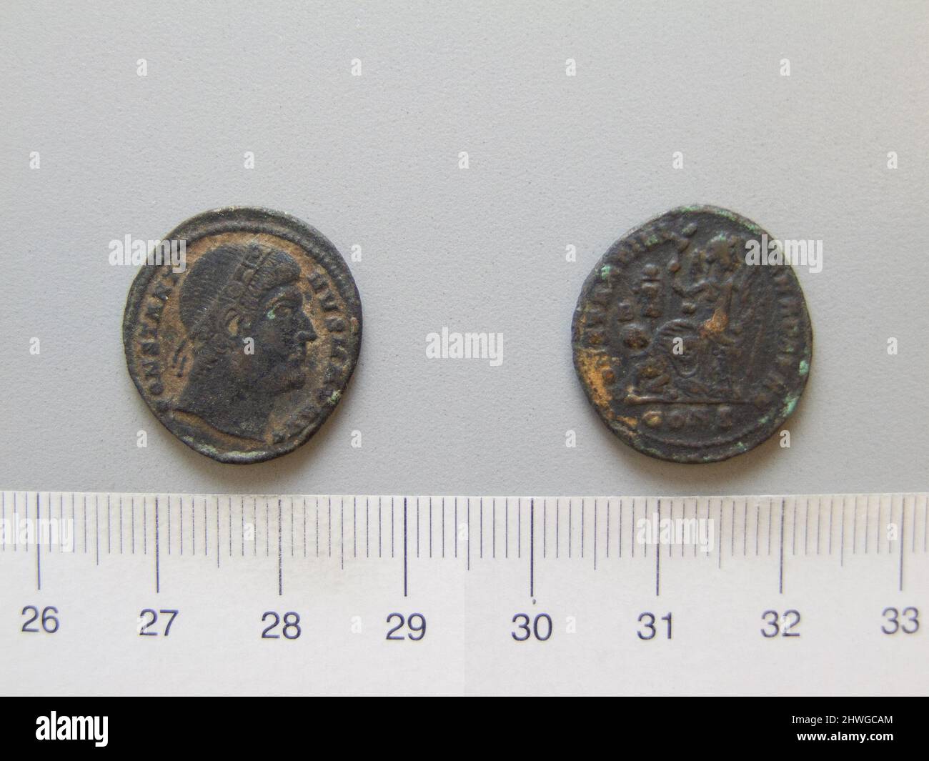 1 Nummus of Constantine I, Emperor of Rome from Constantinople. Ruler ...