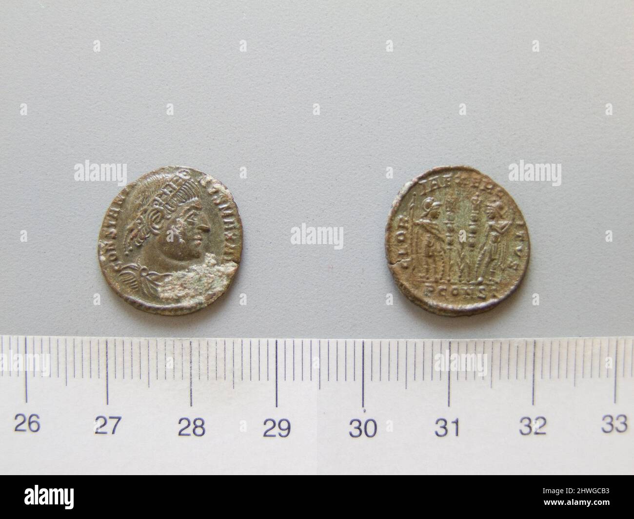 1 Nummus of Constantine I, Emperor of Rome from Constantinople. Ruler ...
