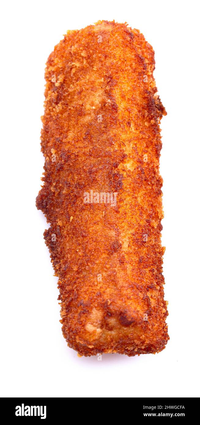 Fried Fish Isolated on a White Background Stock Photo - Alamy