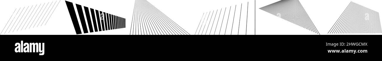 3D lines in perspective, Angled, slanting, oblique and diagonal lines ...