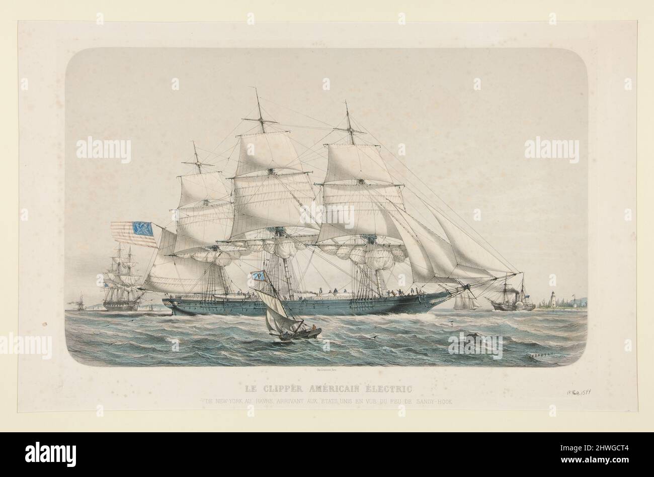Le Clipper Americain Electric. Artist: Louis LeBreton, French, 1818 ...