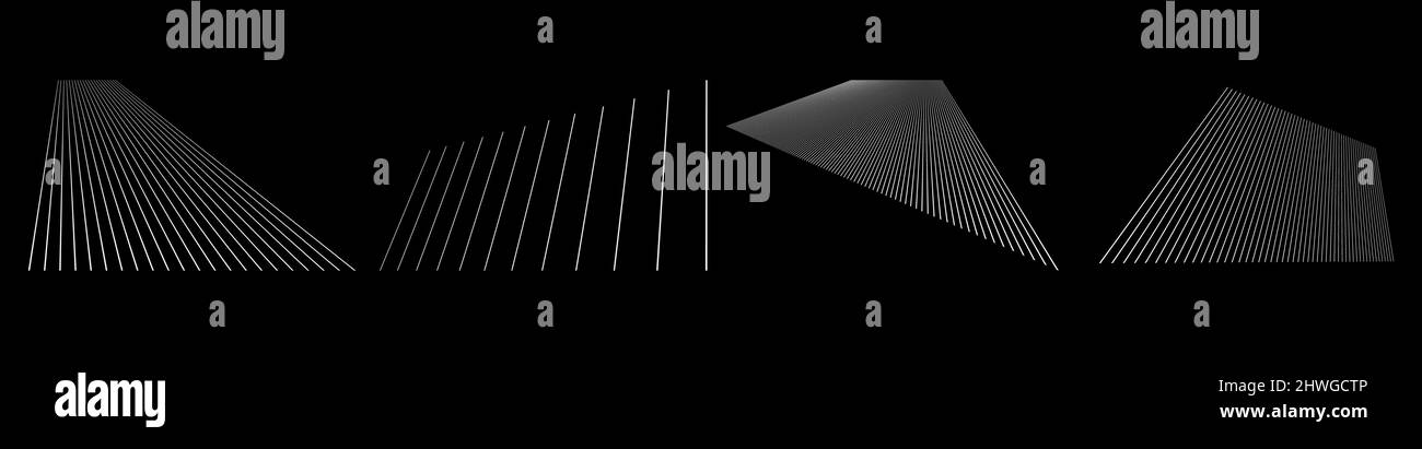 3D lines in perspective, Angled, slanting, oblique and diagonal lines ...