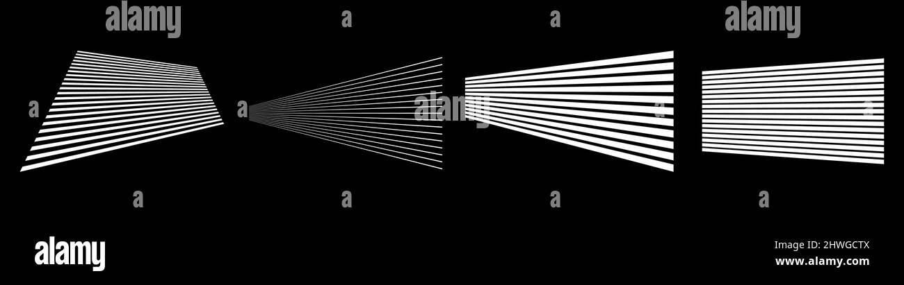 3D lines in perspective, Angled, slanting, oblique and diagonal lines ...