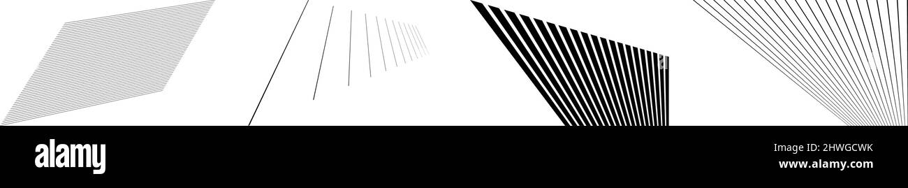 3D lines in perspective, Angled, slanting, oblique and diagonal lines ...