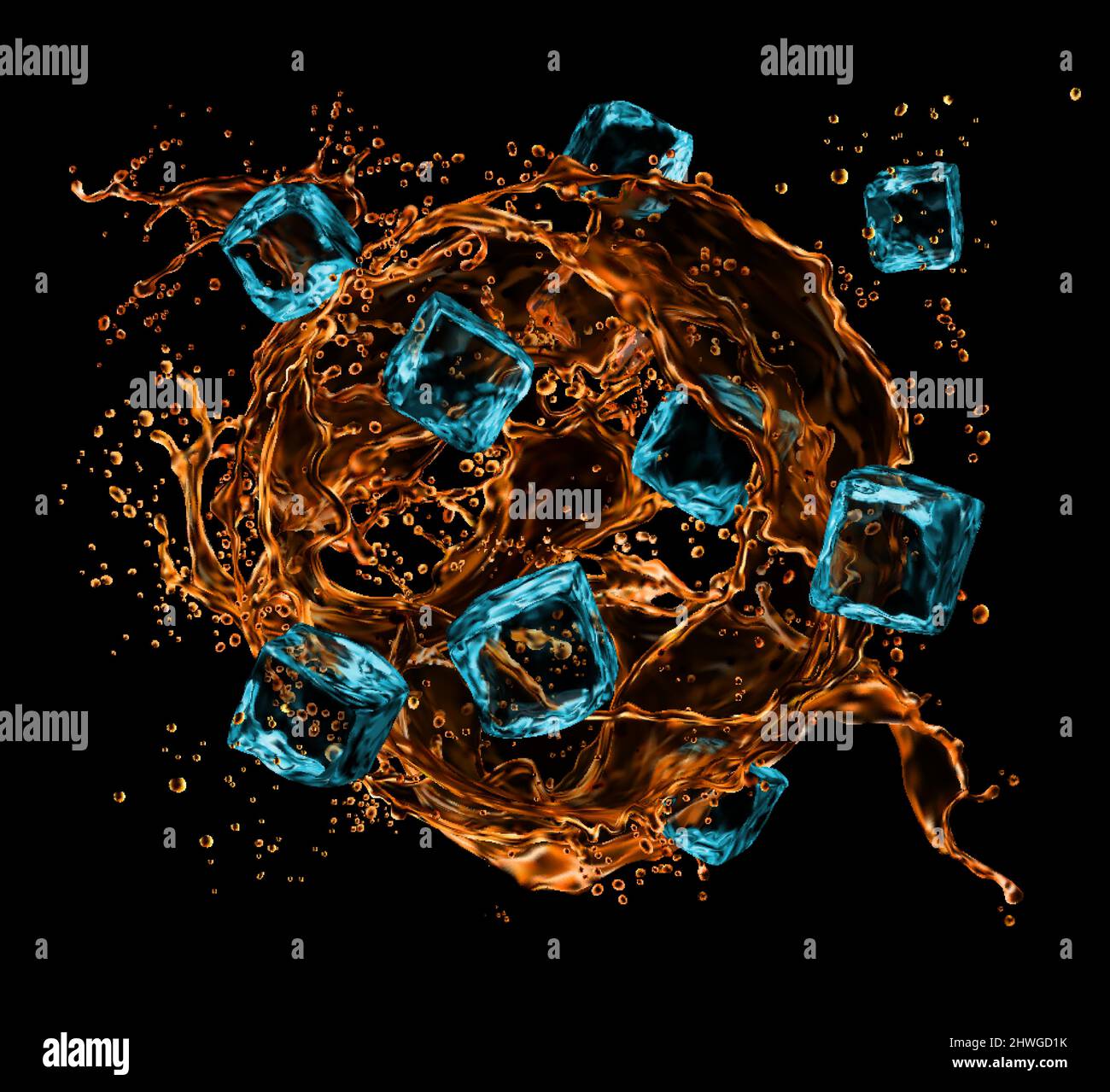 Whisky water drops Stock Vector Images - Alamy
