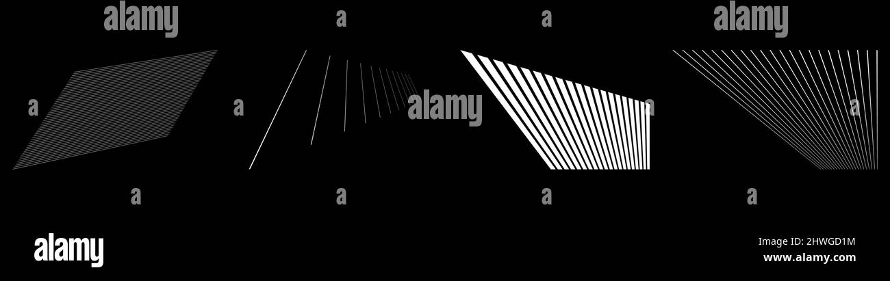 3D lines in perspective, Angled, slanting, oblique and diagonal lines ...