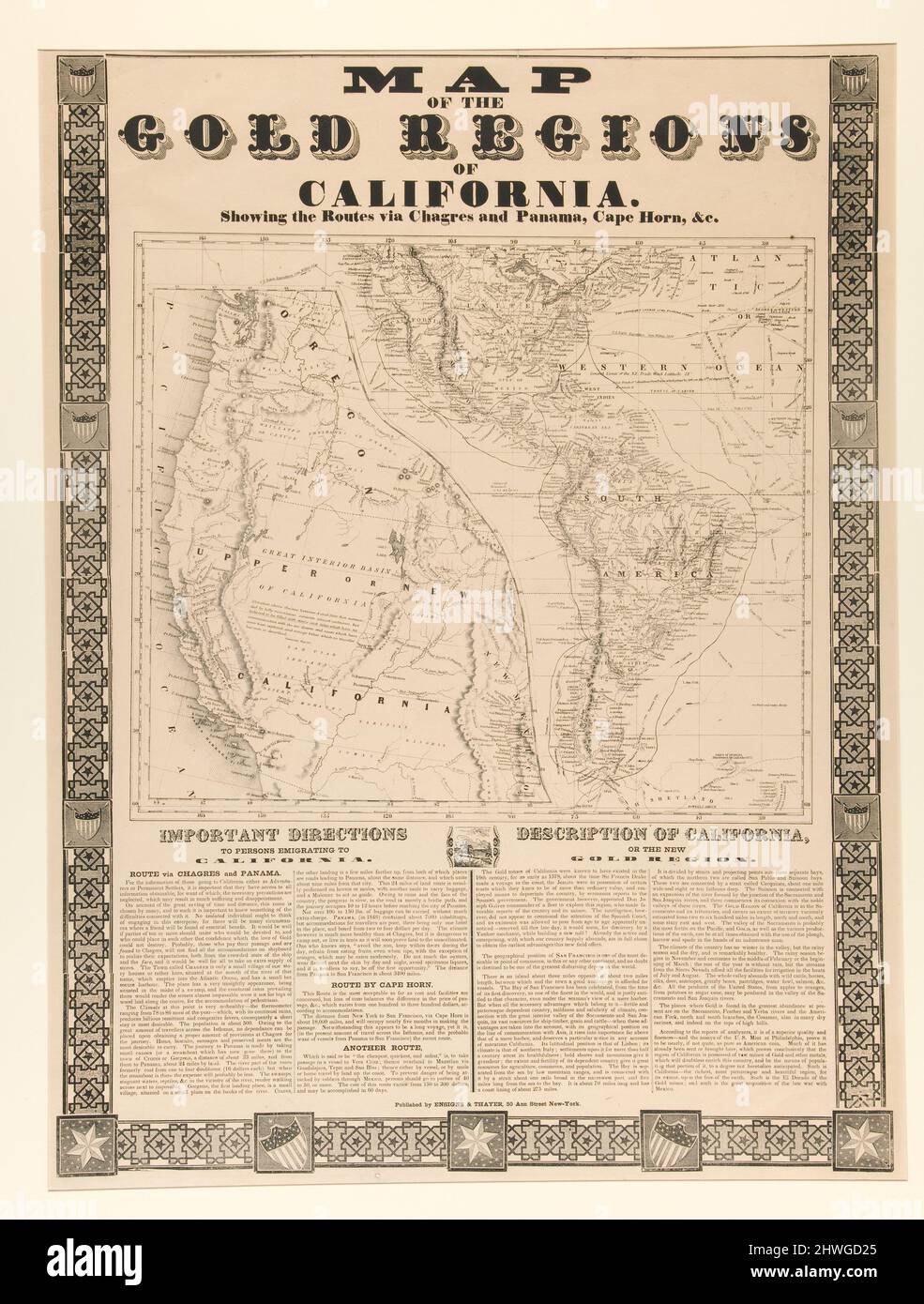 Map of california gold region hi-res stock photography and images - Alamy