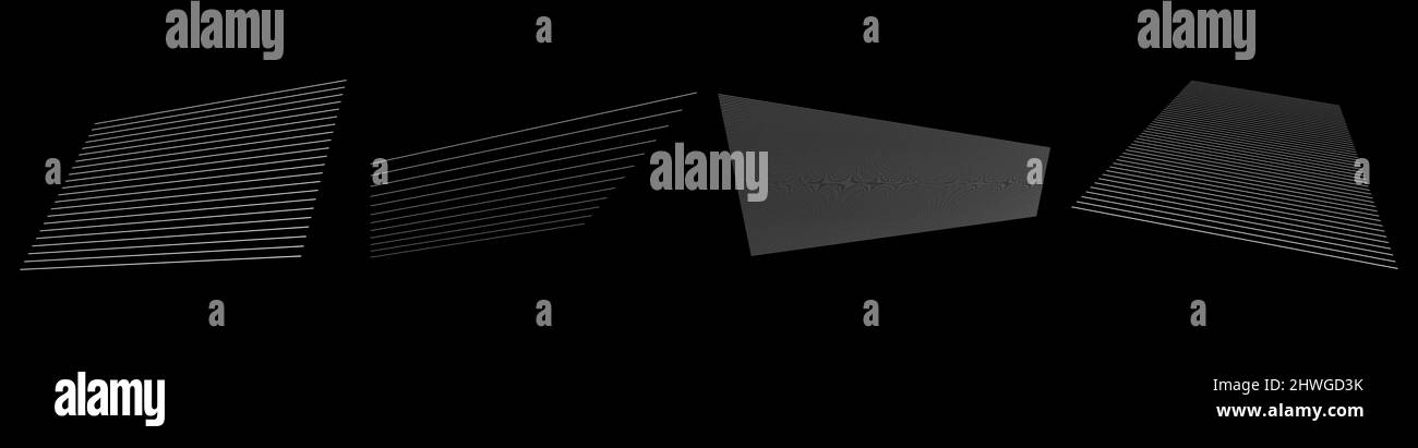 3D lines in perspective, Angled, slanting, oblique and diagonal lines ...
