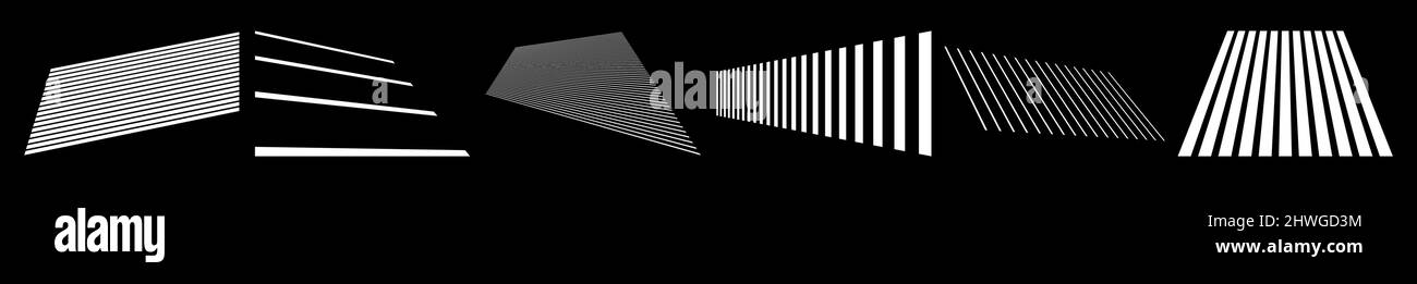 3D lines in perspective, Angled, slanting, oblique and diagonal lines ...